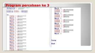 Percobaan 12 led berbasis ATMega16 - BascomeAVR | PPT | Free download