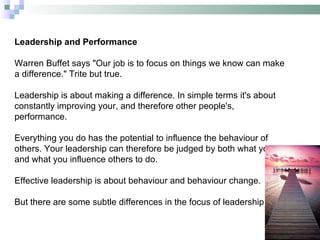 Performance | PPT | Executive Leadership & Management | Business