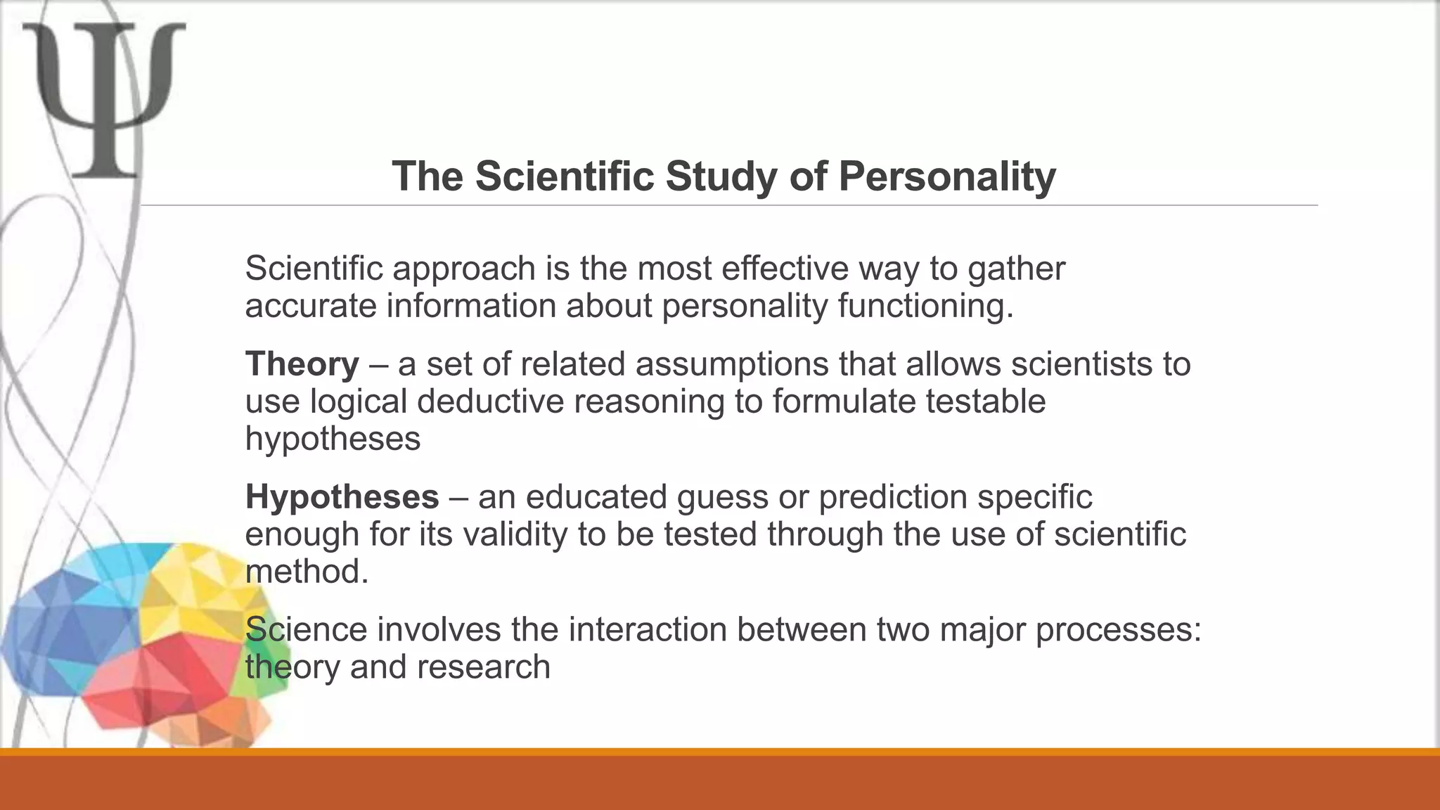 1 personality and the scientific outlook | PPTX