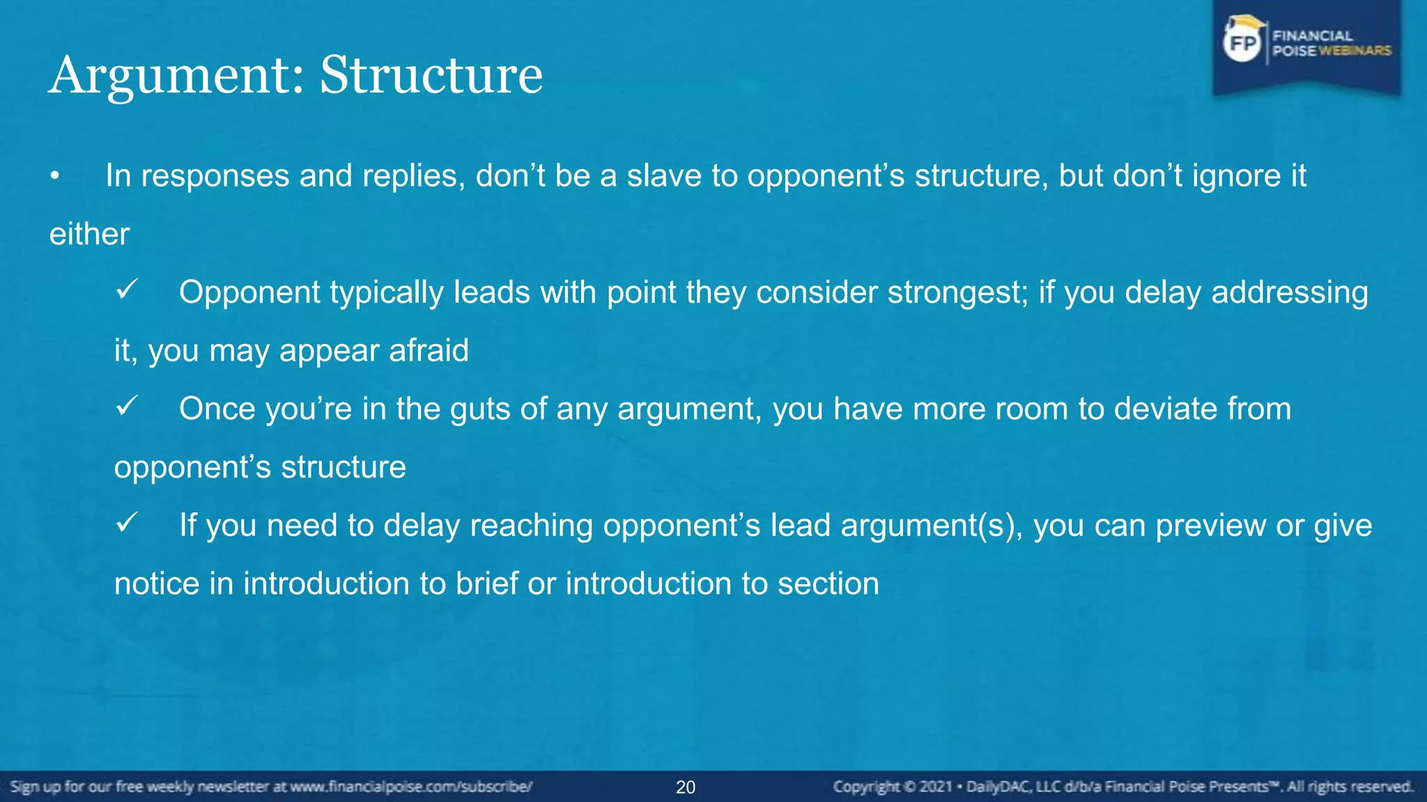 Structure and Organization (Series: Persuasive Brief Writing) | PPT