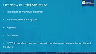 Structure and Organization (Series: Persuasive Brief Writing) | PPT