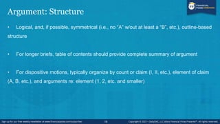 Structure and Organization (Series: Persuasive Brief Writing) | PPT