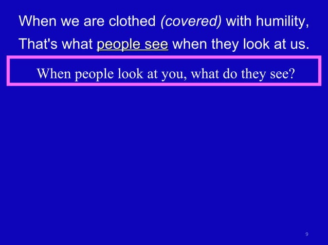 Be clothed with Humility | PPT