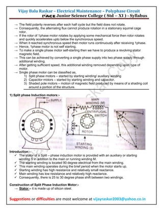 1phase induction motors | PDF