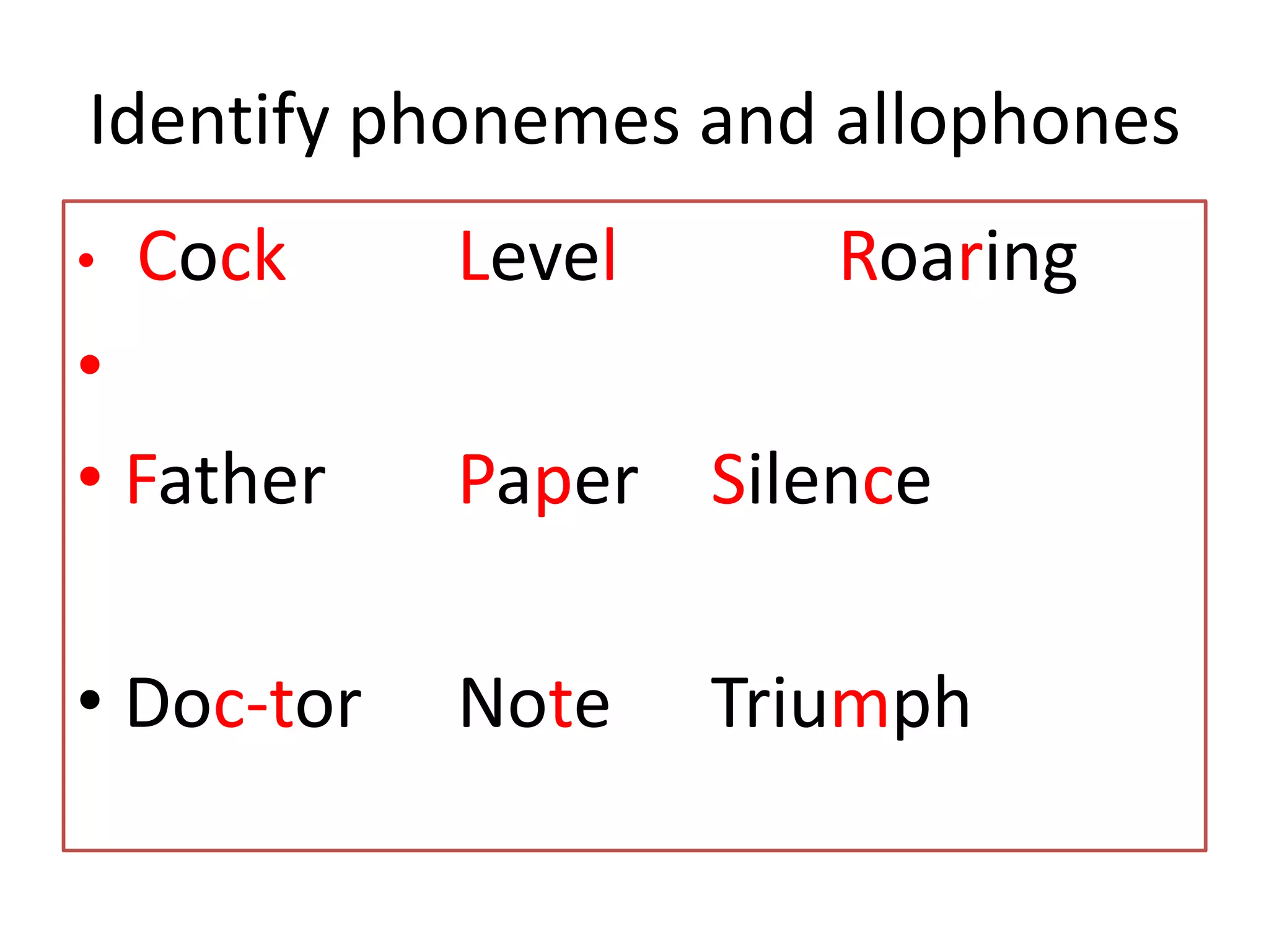 Phonology in English- Introduction | PPTX