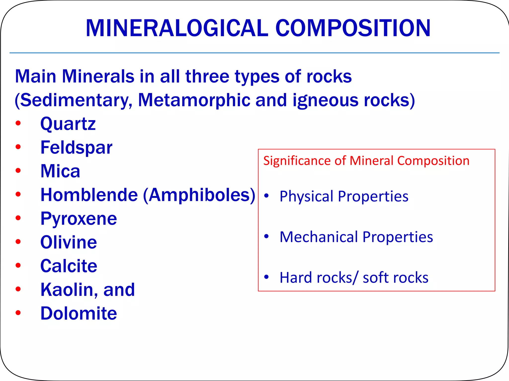 physical properties of rocks | PDF
