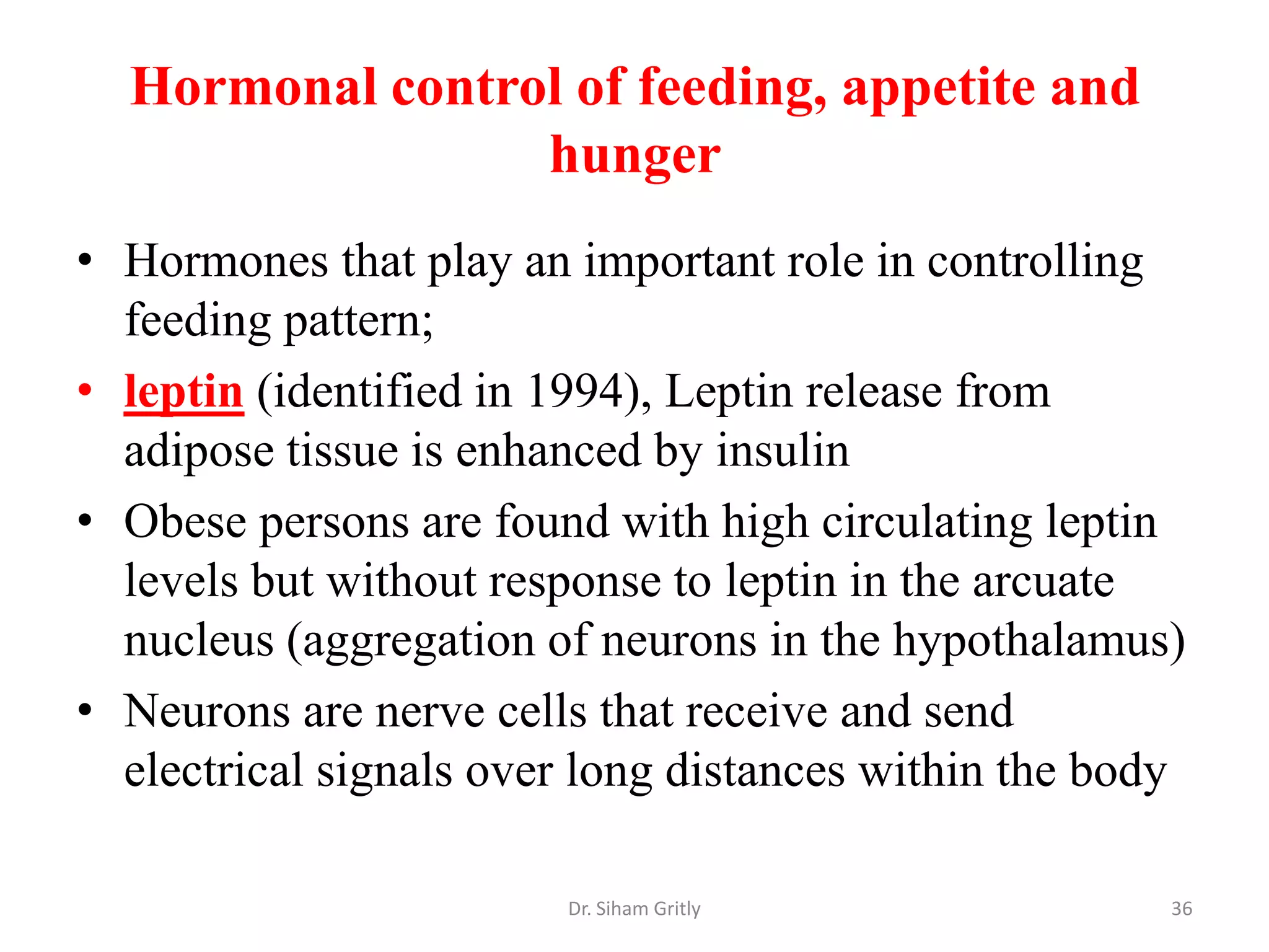 1 physiology of feedimg, appetite & hunger | PPTX