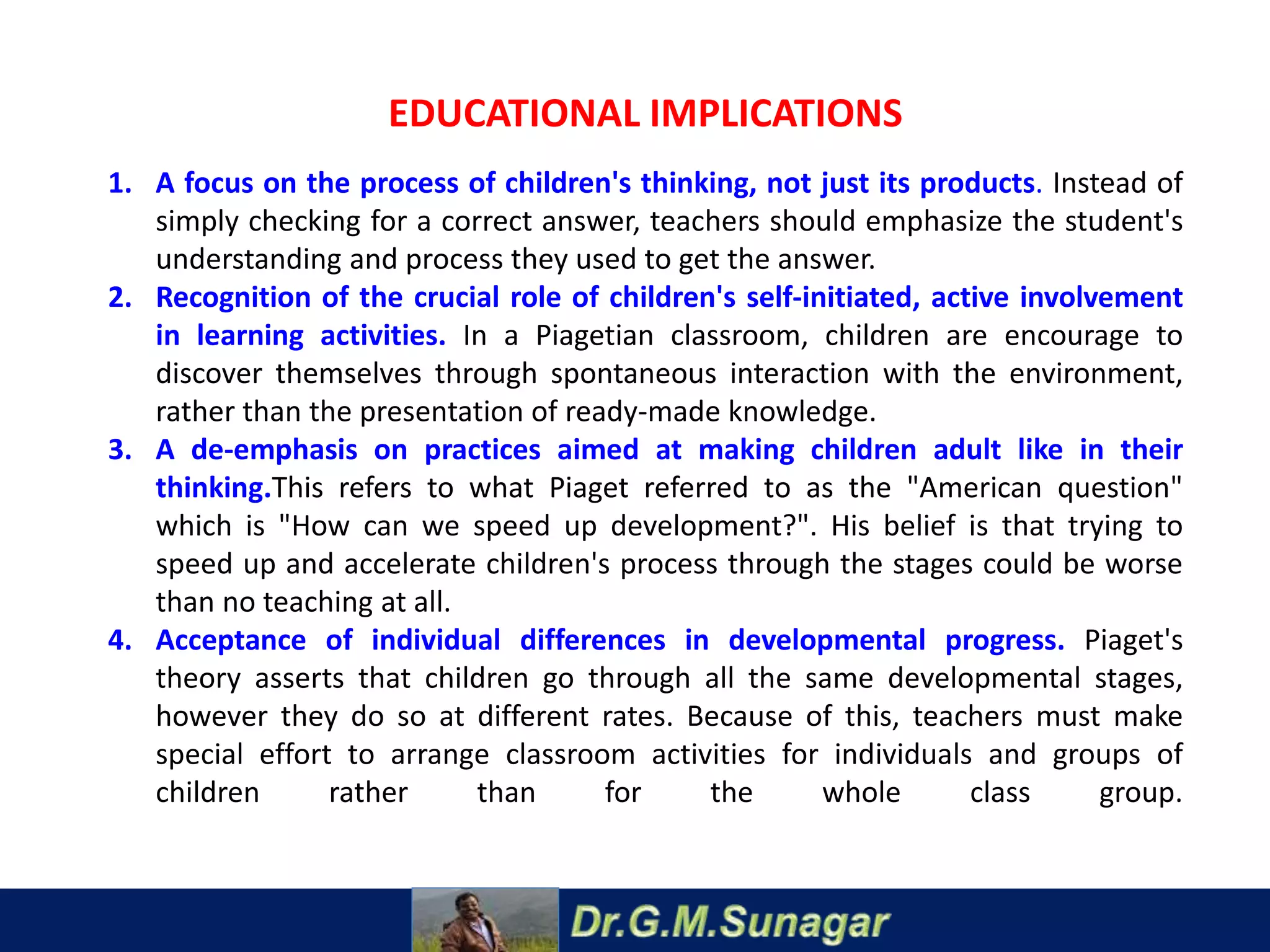 Piaget's theory of cognitive development | PPTX