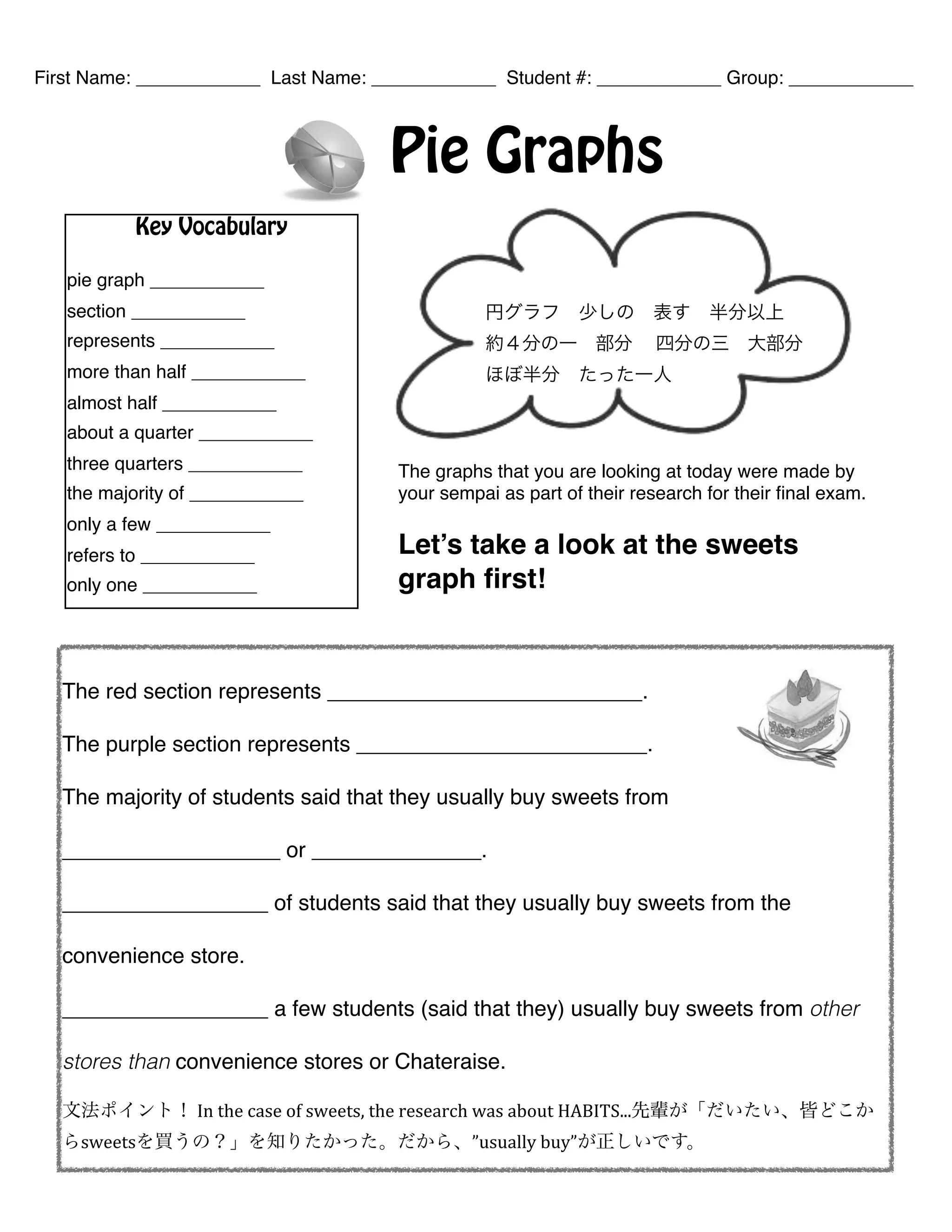 1 pie graph worksheet | PDF