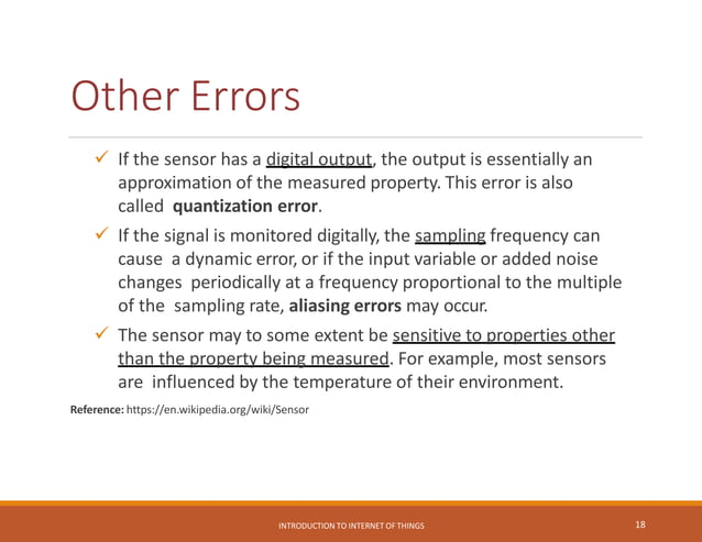 Internet of things ( Sensors and actuator).pptx | Internet of Things | Internet