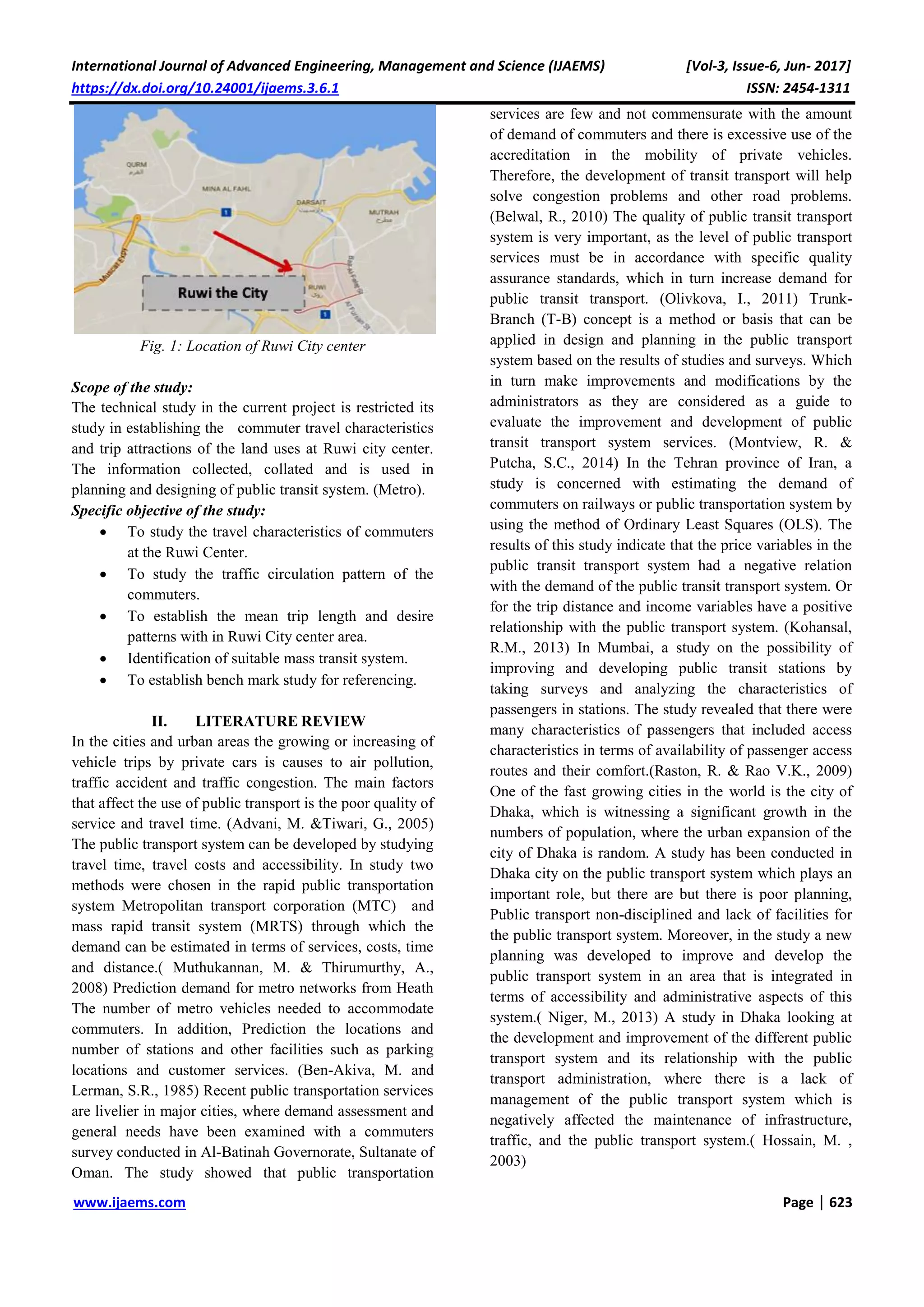 Planning for Metro Transit Transportation System a simplified Approach ...