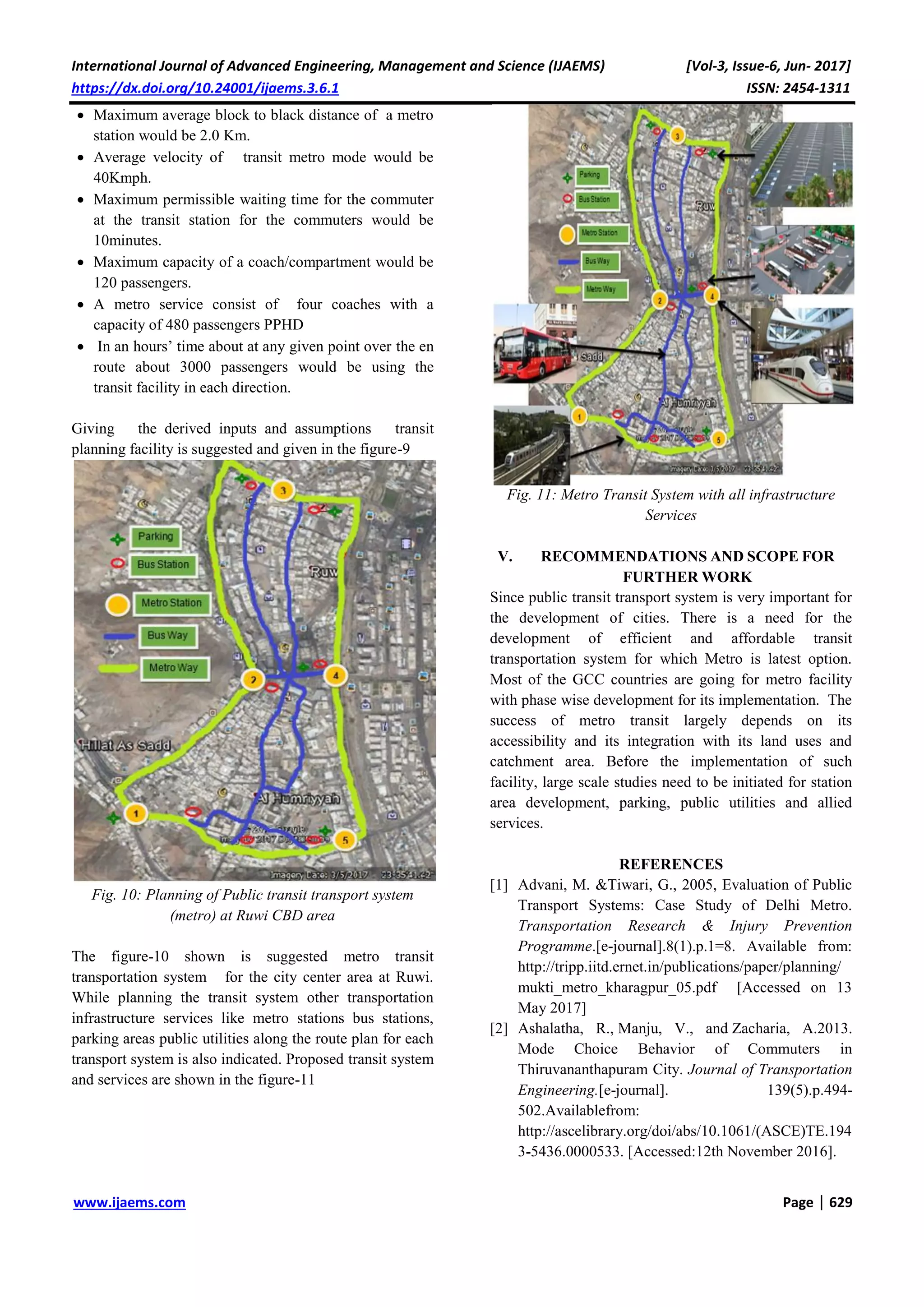 Planning for Metro Transit Transportation System a simplified Approach ...