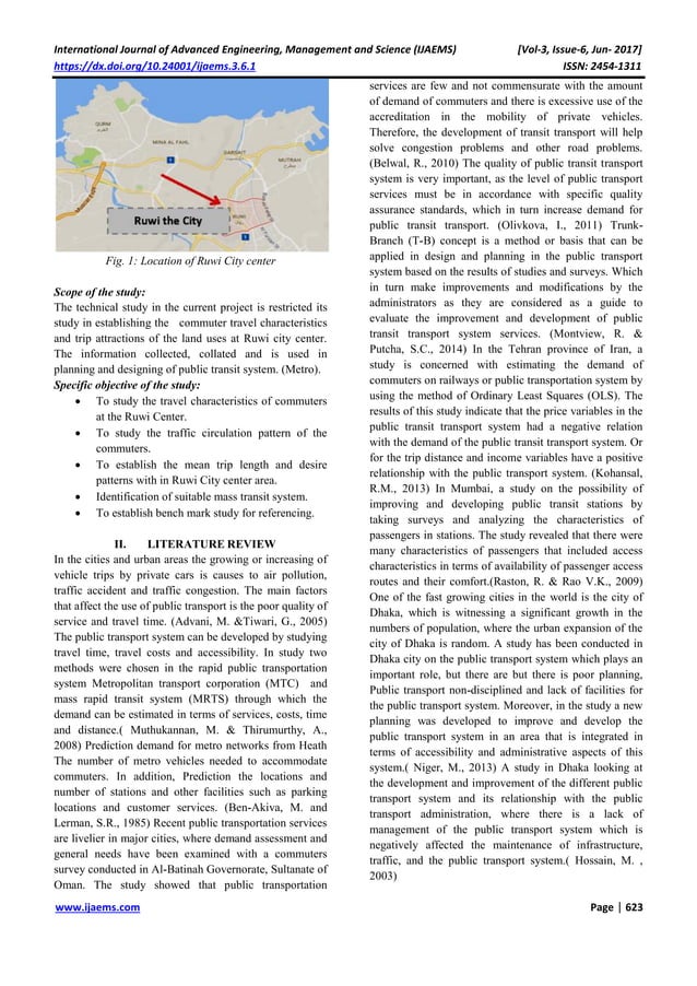 Planning for Metro Transit Transportation System a simplified Approach ...