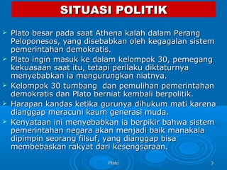 pemikiran politik plato | PPT
