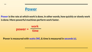Work & Machines | PPTX
