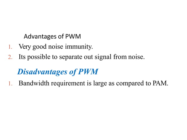 Pulse modulation, Pulse Amplitude (PAM), Pulse Width (PWM/PLM/PDM ...