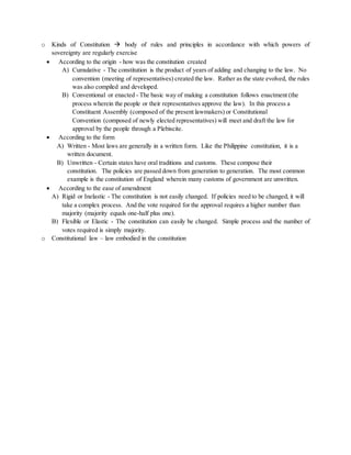 Political Science, State and Government, Constitution | DOCX