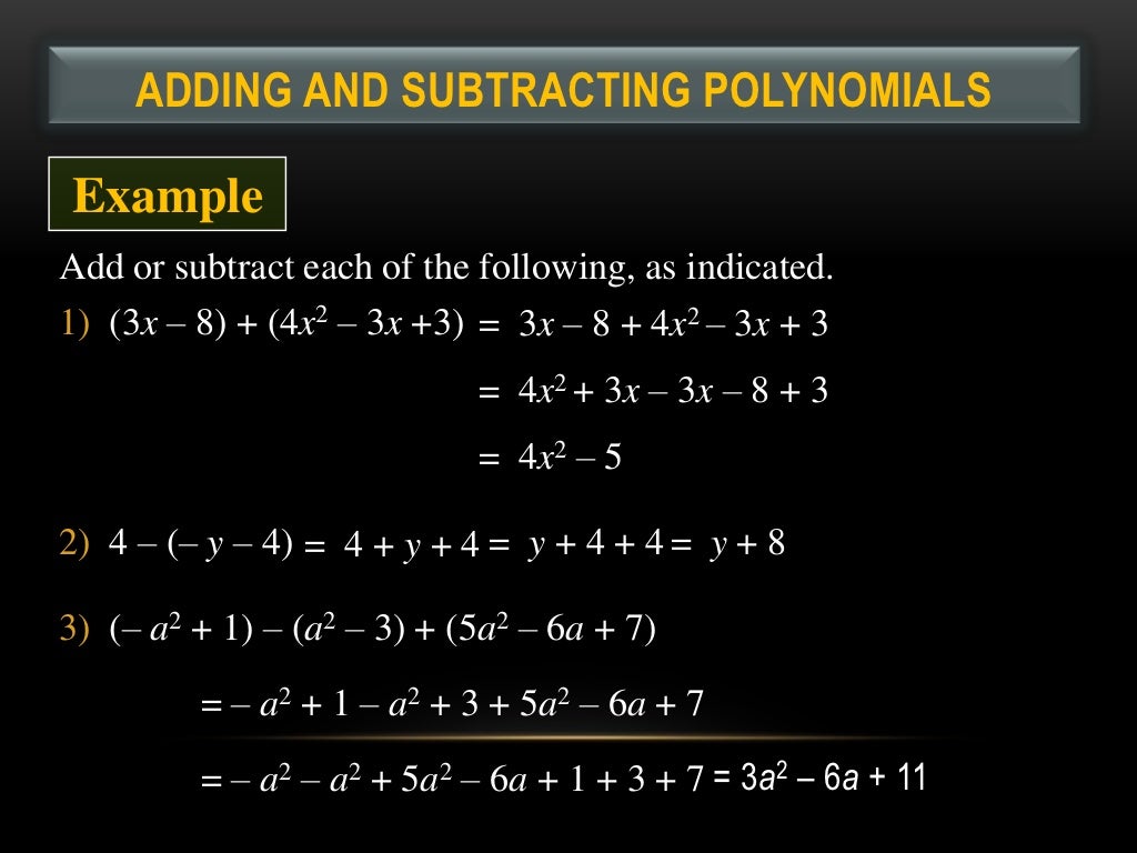 Polynomials