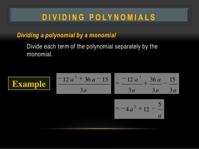 Polynomials