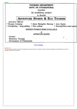 Poster Making - Grade 11 English CBSE | PDF