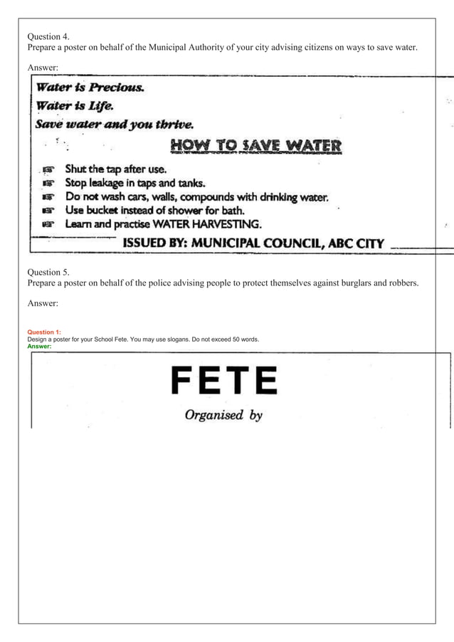 Poster Making - Grade 11 English CBSE | PDF