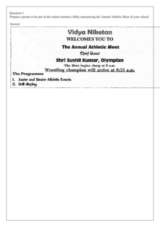 Poster Making - Grade 11 English CBSE | PDF