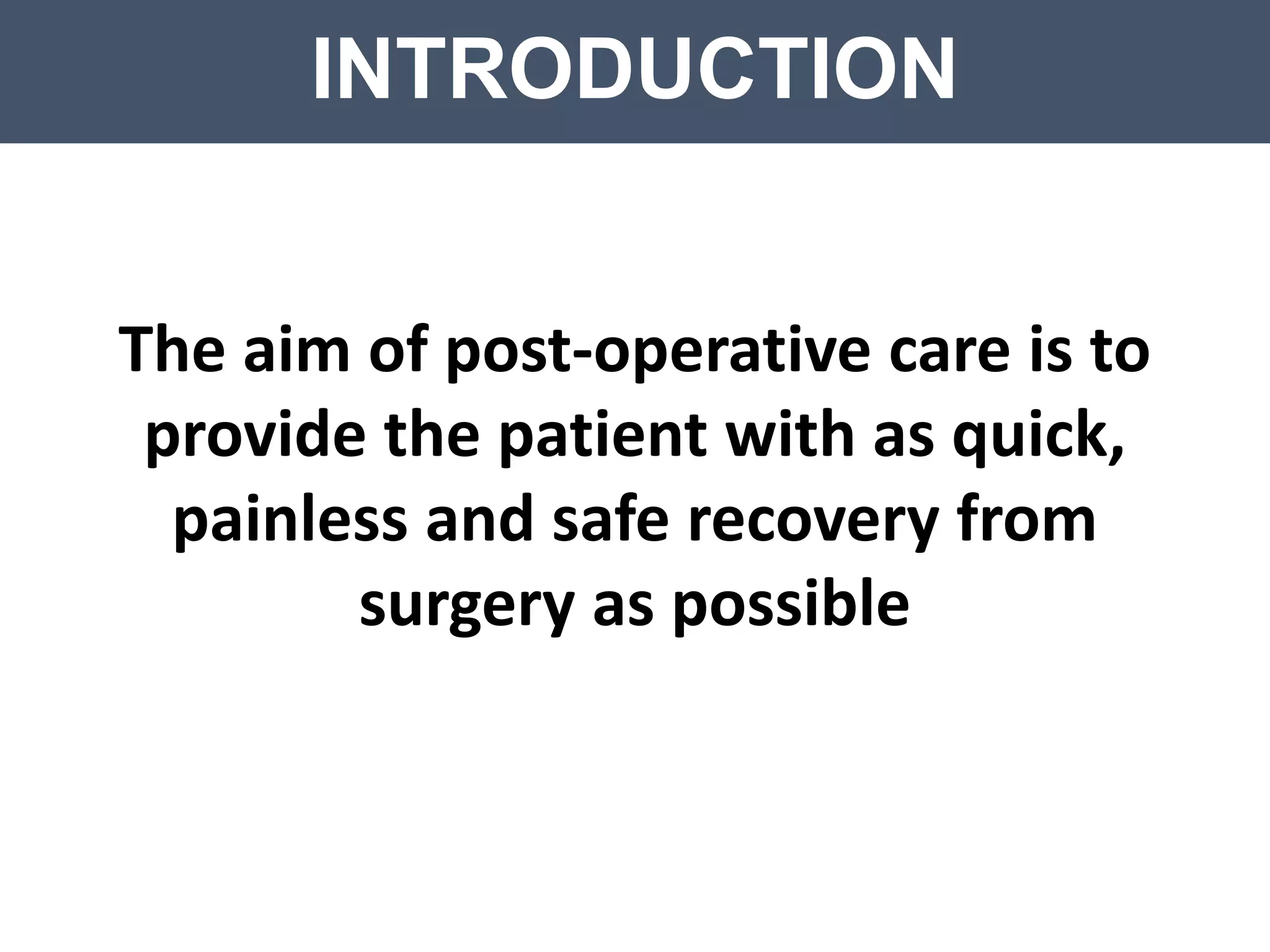 Post Operative Care & Complication | PPTX