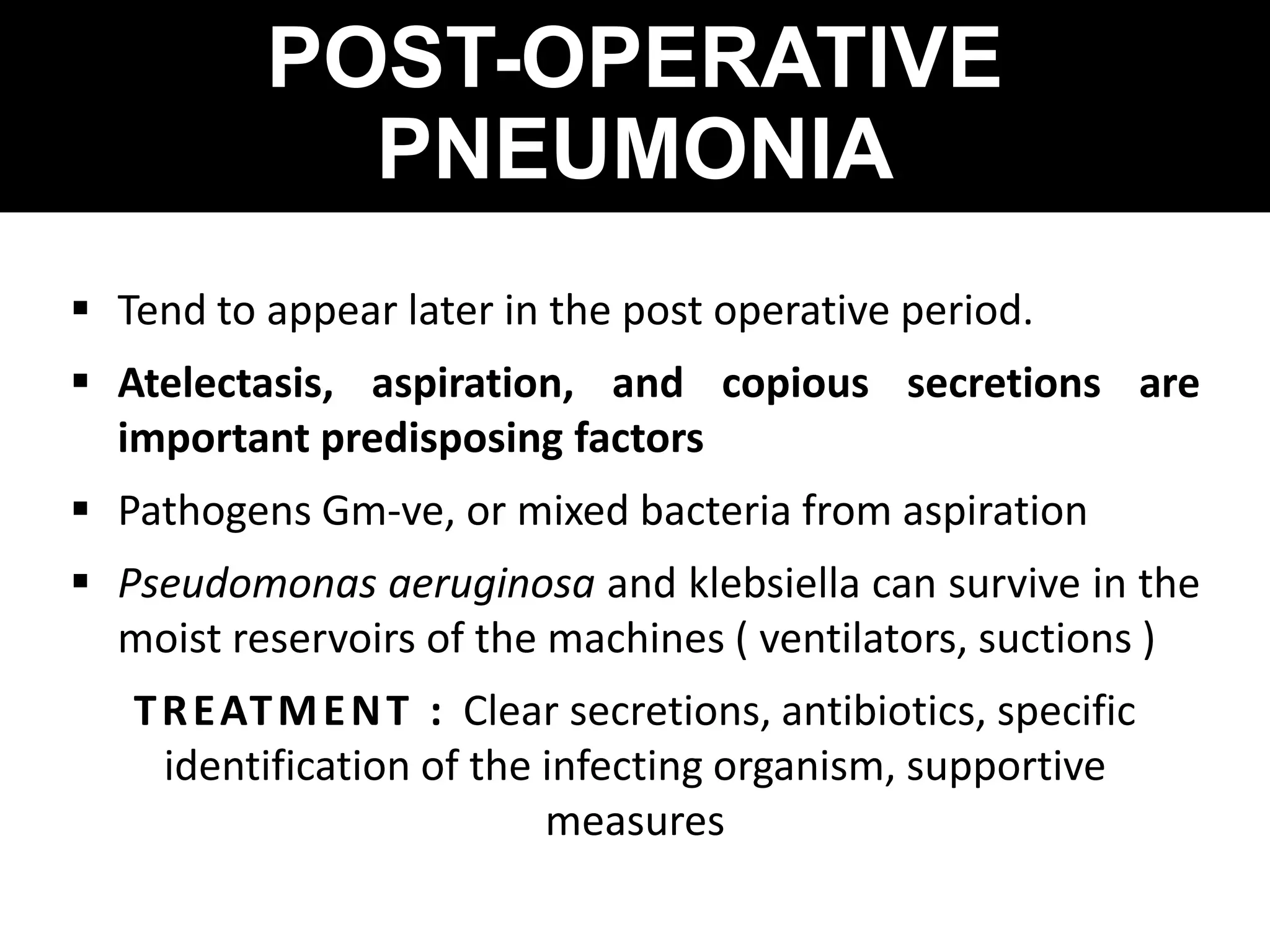 Post Operative Care & Complication | PPTX
