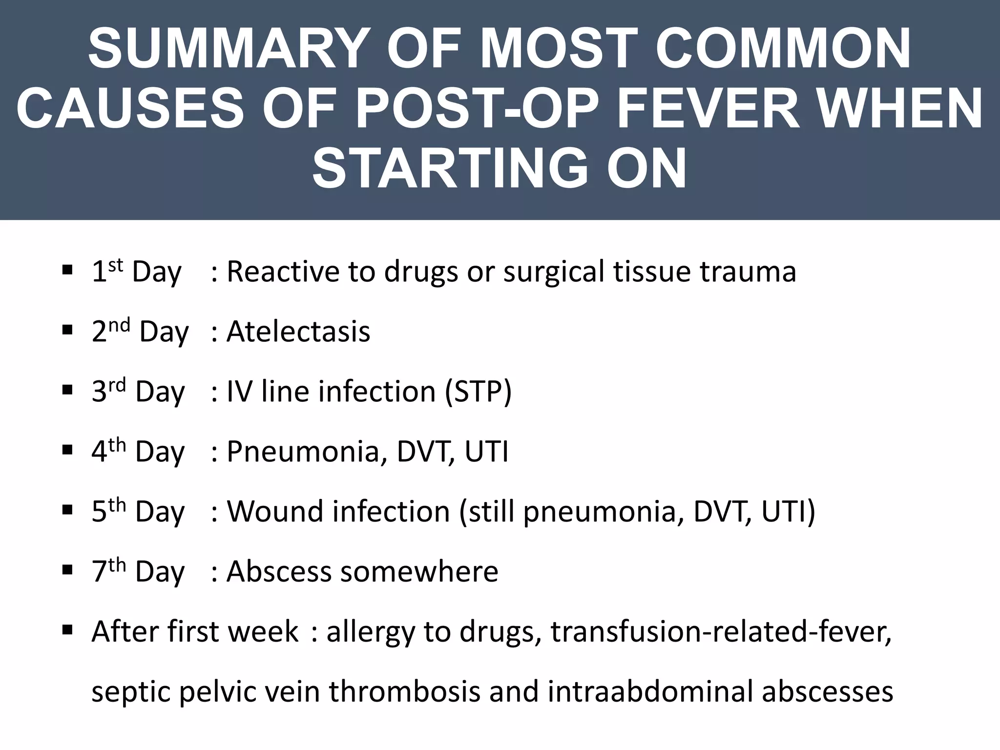 Post Operative Care & Complication | PPTX