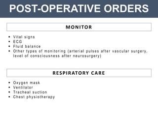 Post Operative Care & Complication | PPTX