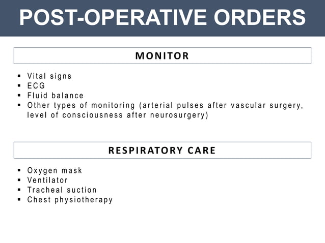 Post Operative Care & Complication | PPTX