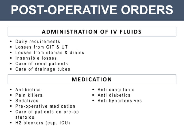 Post Operative Care & Complication | PPTX