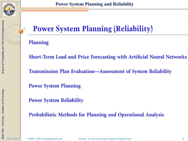 1 Power System Planning and Reliability ....pptx