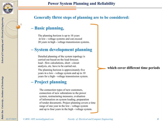 1 Power System Planning and Reliability ....pptx