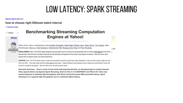 Low Latency Execution For Apache Spark Ppt