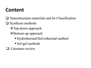 Synthesis and Classification of Nanostructured materials.pptx