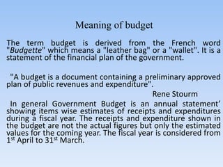 government budget | PPTX