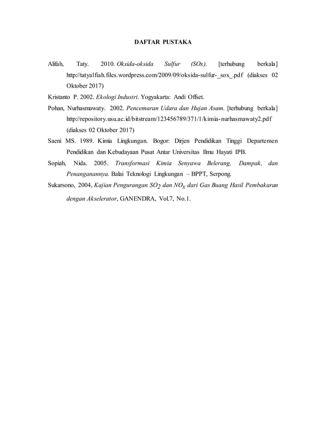 Laporan Laboratorium Lingkungan SO2 | DOCX