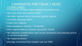 Pregnancy with previous cesarean section | PPTX