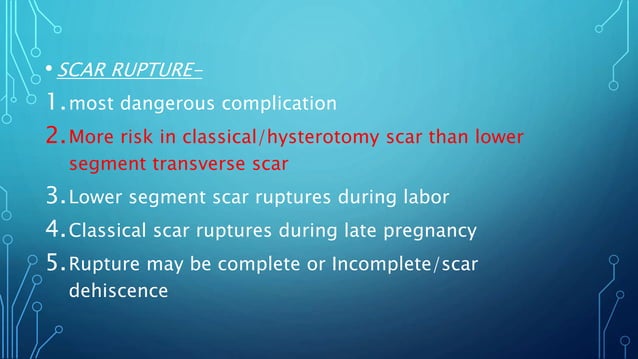 Pregnancy with previous cesarean section | PPTX | Pregnancy | Reproductive Health