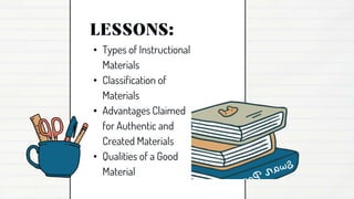 PREPARATION OF MATERIALS in Language Learning Materials | PPTX