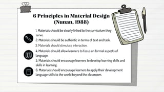 PREPARATION OF MATERIALS in Language Learning Materials | PPTX