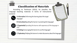 PREPARATION OF MATERIALS in Language Learning Materials | PPTX