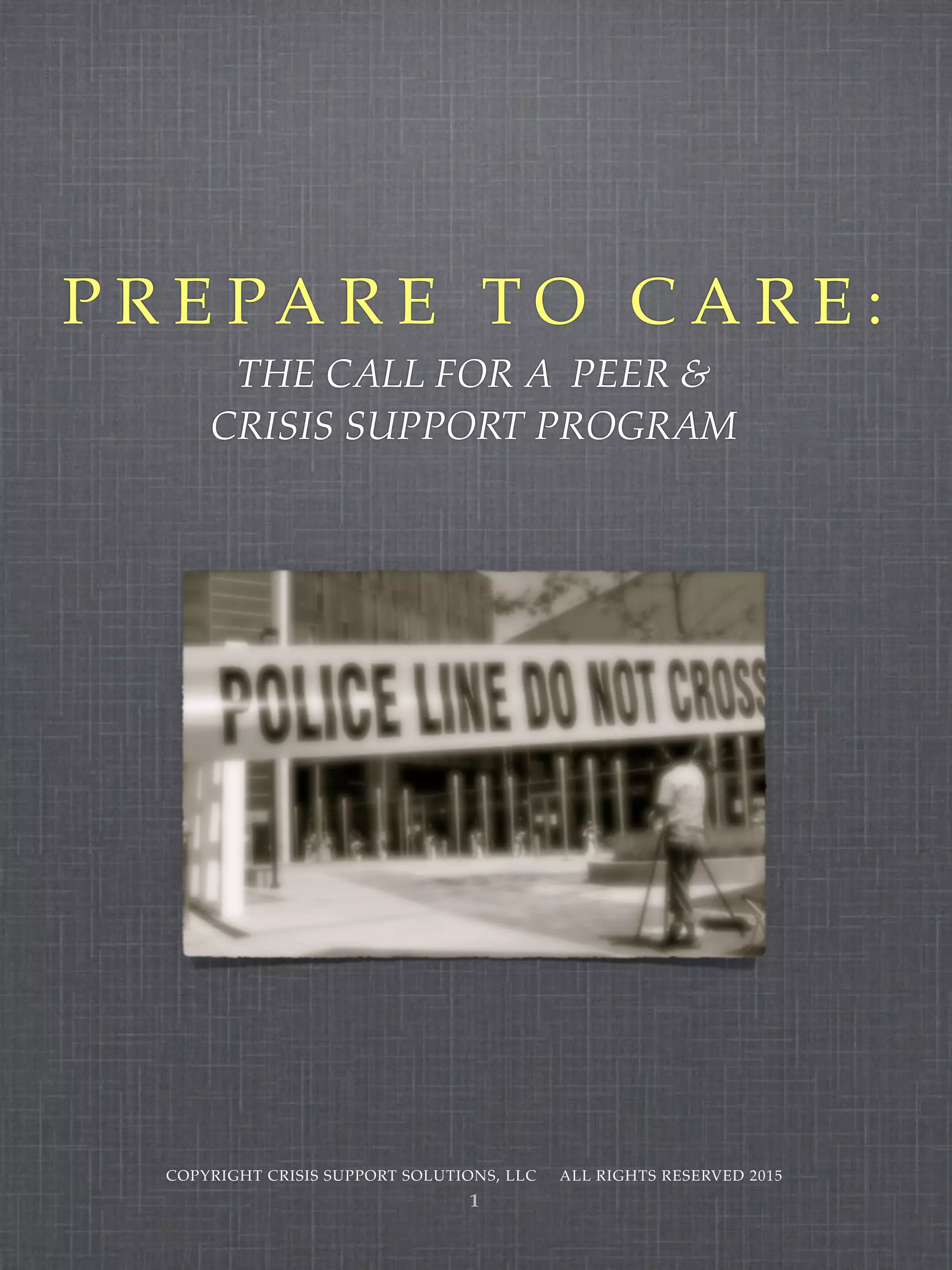Prepare to Care: Supporting Personnel Following a Tragedy | PDF