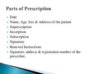 1 prescription | PPT