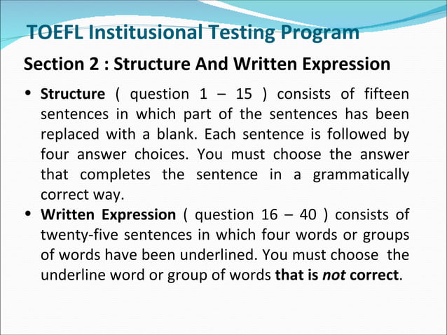 1 presentasi toefl | PPT