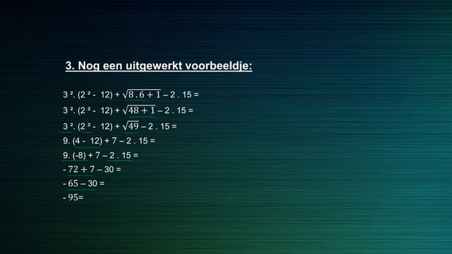 1 presentatie volgorde van bewerkingen theorie en uitgewerkte ...