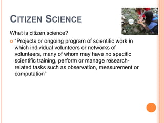 citizen scince,nouf-nora | PPT