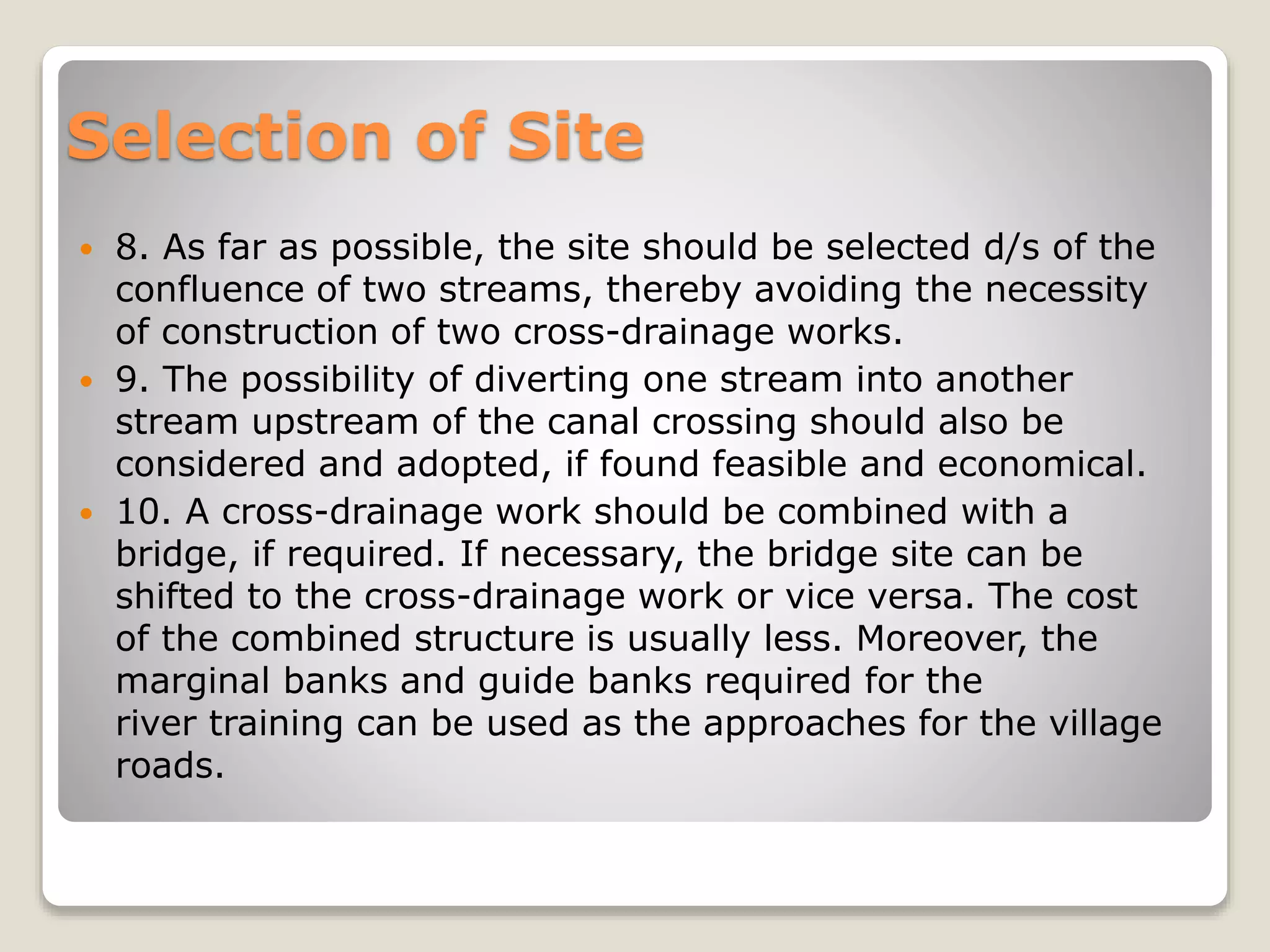presentation : cross drainage work | PPTX