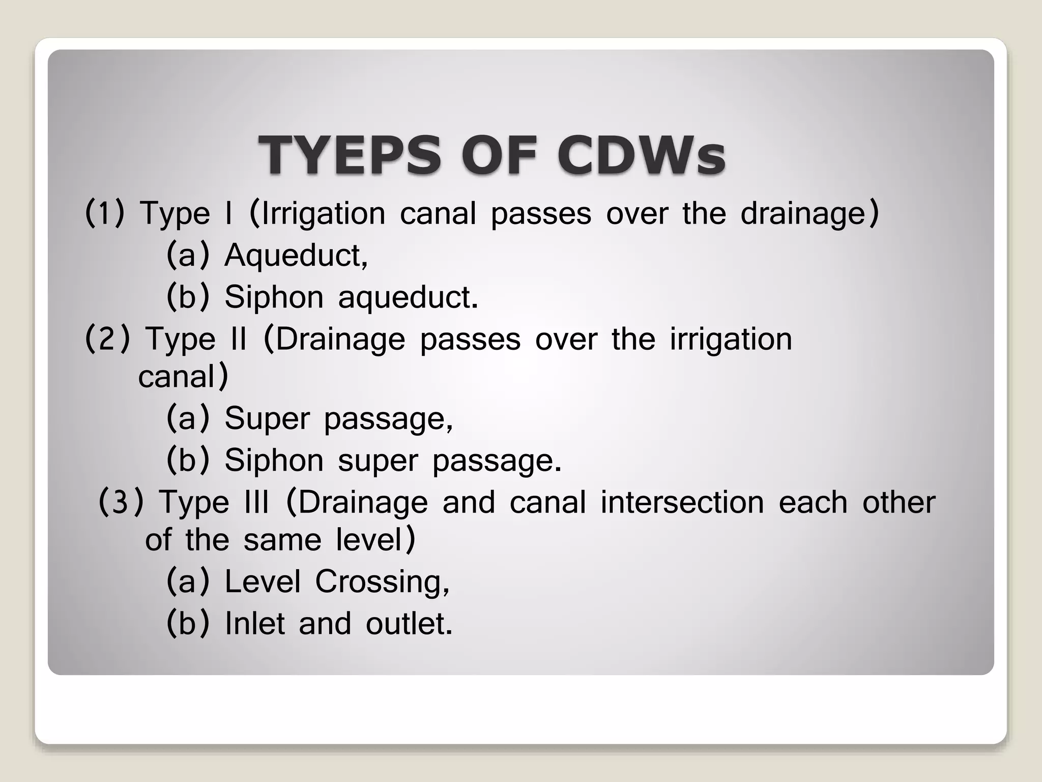 presentation : cross drainage work | PPTX